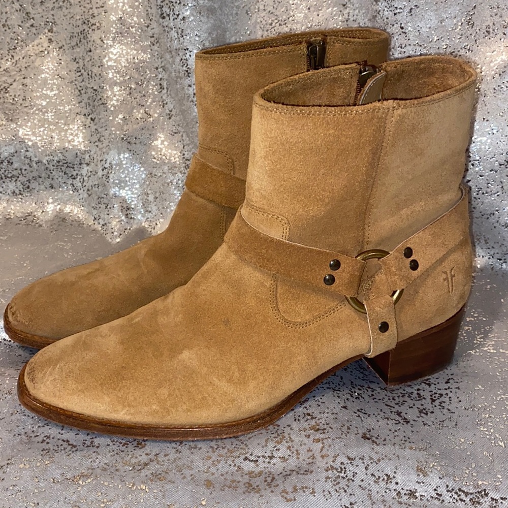 Frye Suede Ankle Boot - Dara Harness - Gem